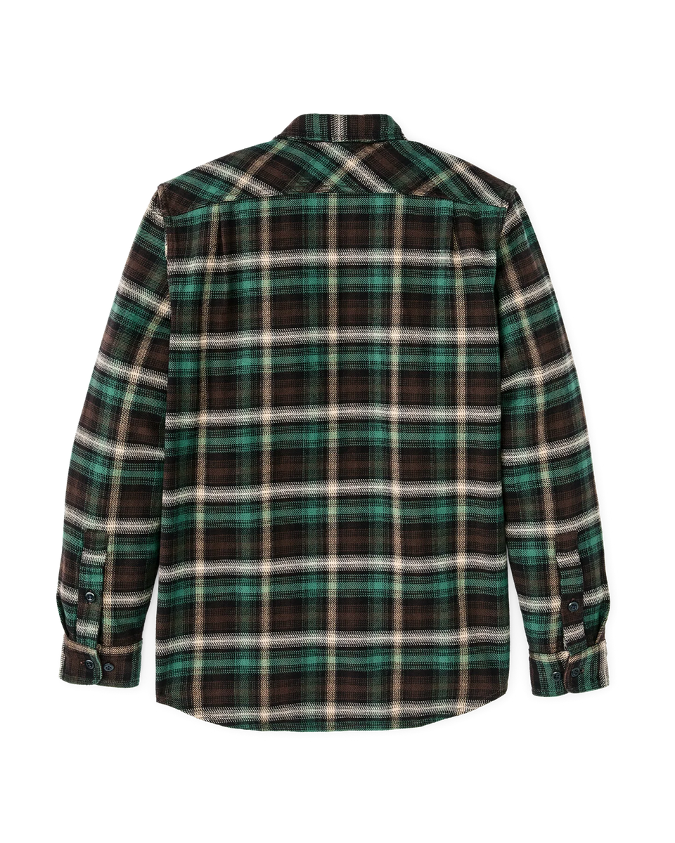Filson Vintage Flannel Work Shirt in Brown/Cream Plaid