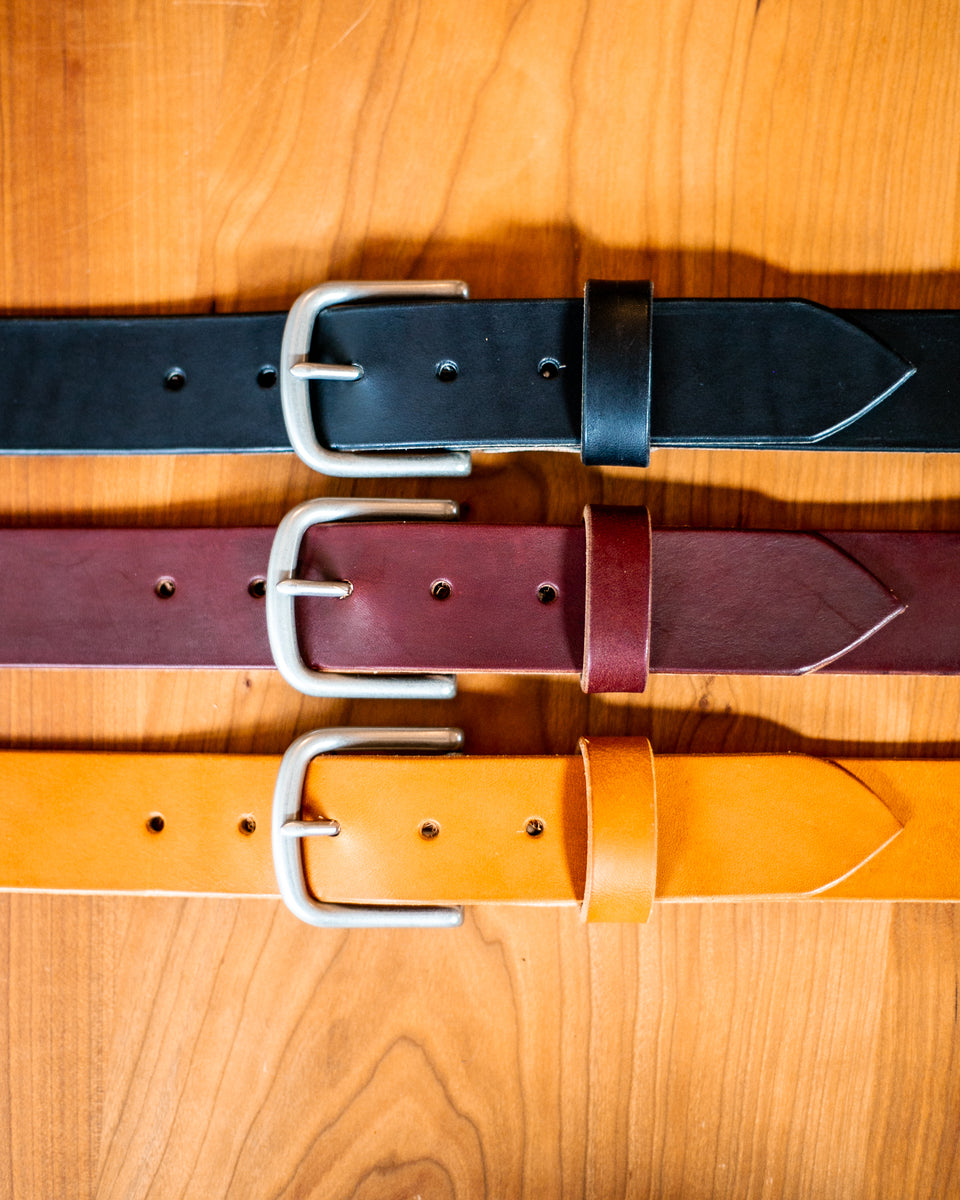 Journeyman Co. Leather Belt in Black