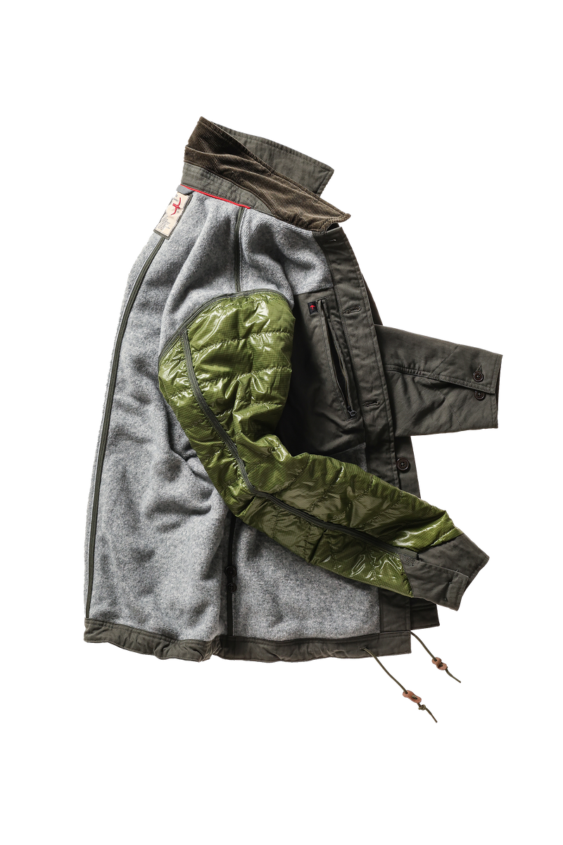 Relwen Pile-Lined Chore Coat in Forest Canvas