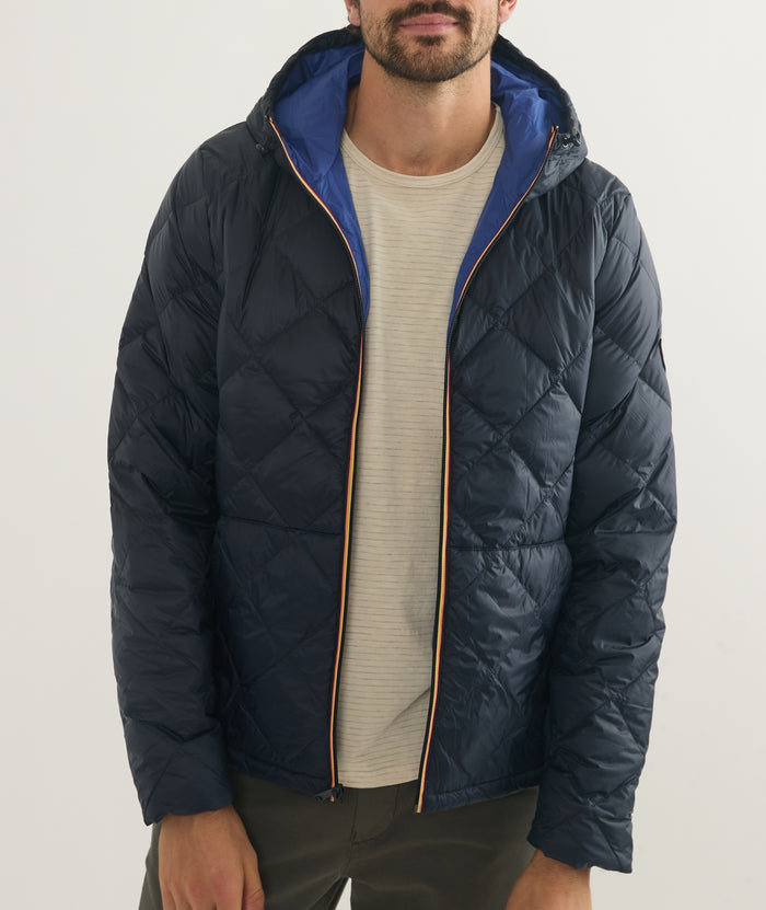 Marine Layer Midweight Quilted Jacket in Navy